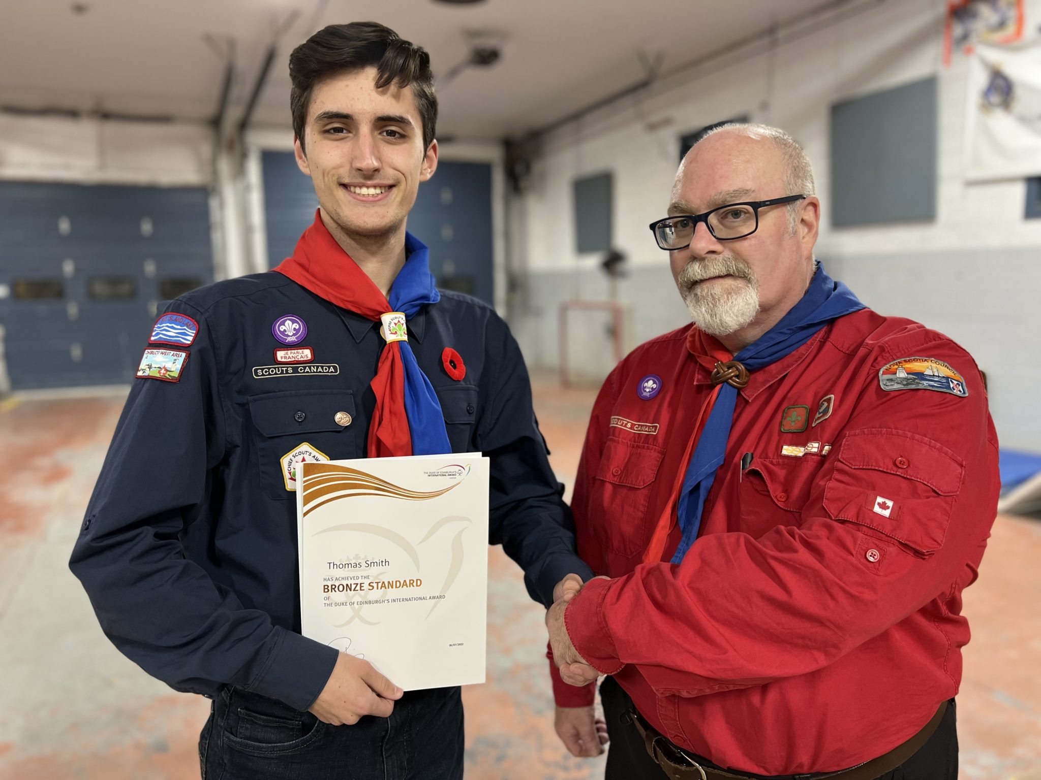 Venture Scout Recognized at Awards Ceremony – John Bignell